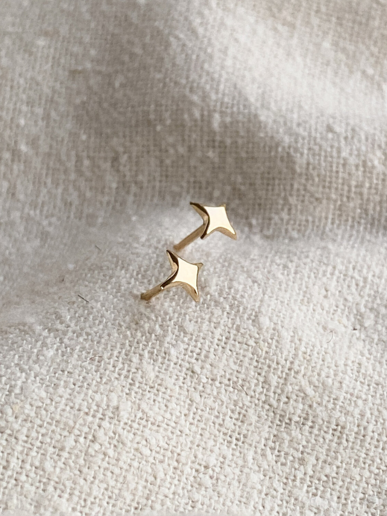 Falling Star Studs - 10K GOLD – Phosphene Studio Fredericksburg